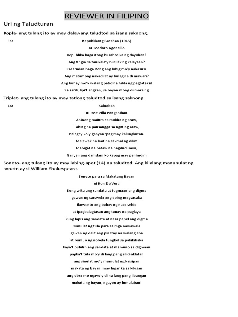 Uri NG Taludturan | PDF