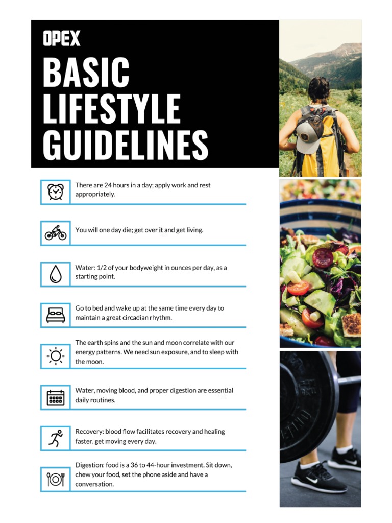 OPEX Basic Lifestyle Guidelines | PDF