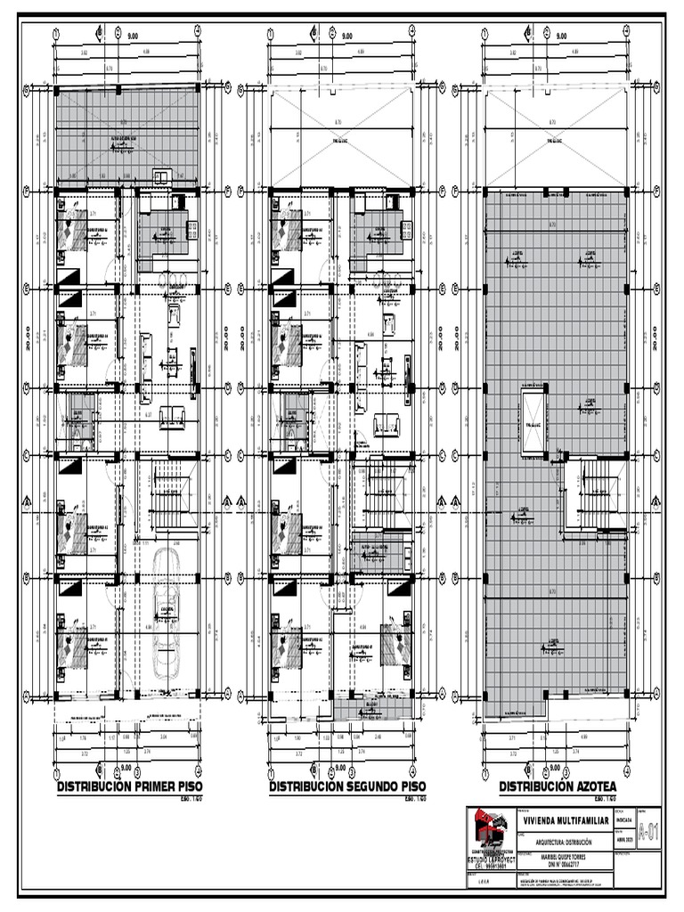 1 - Distribucion Vivienda Multifamiliar | PDF