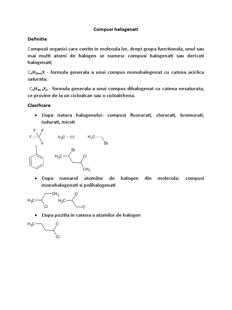 Compusi Halogenati | PDF