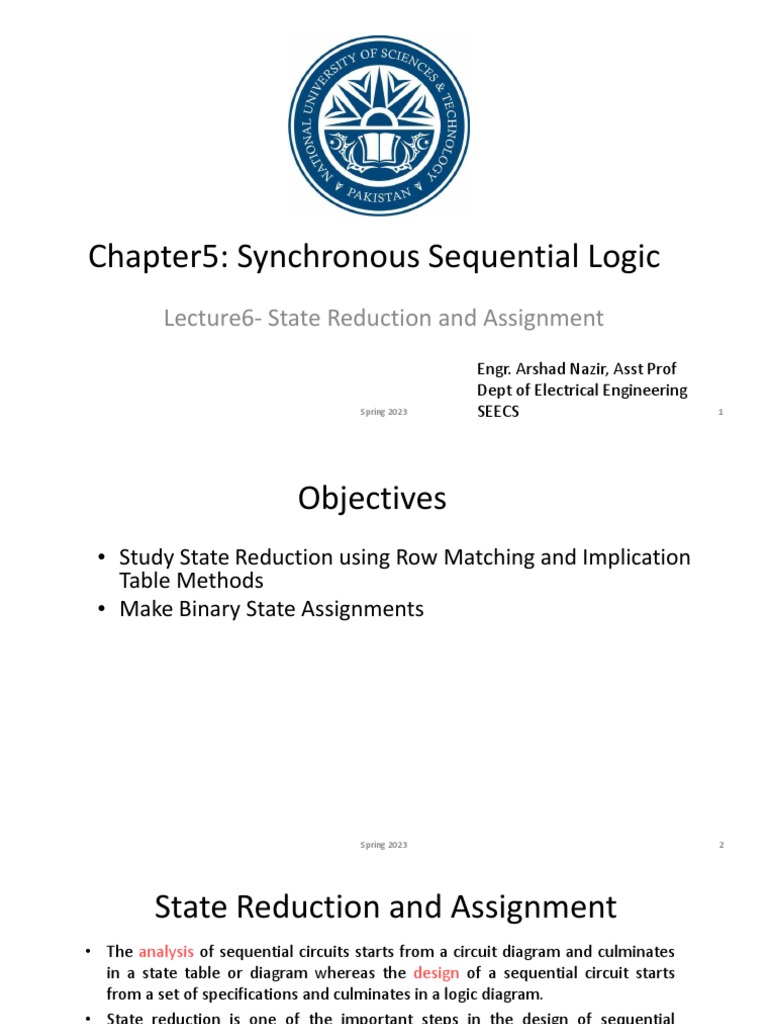 Lecture6 Chapter5 - State Reduction and Assignment | PDF | Input–Output Model | Computing