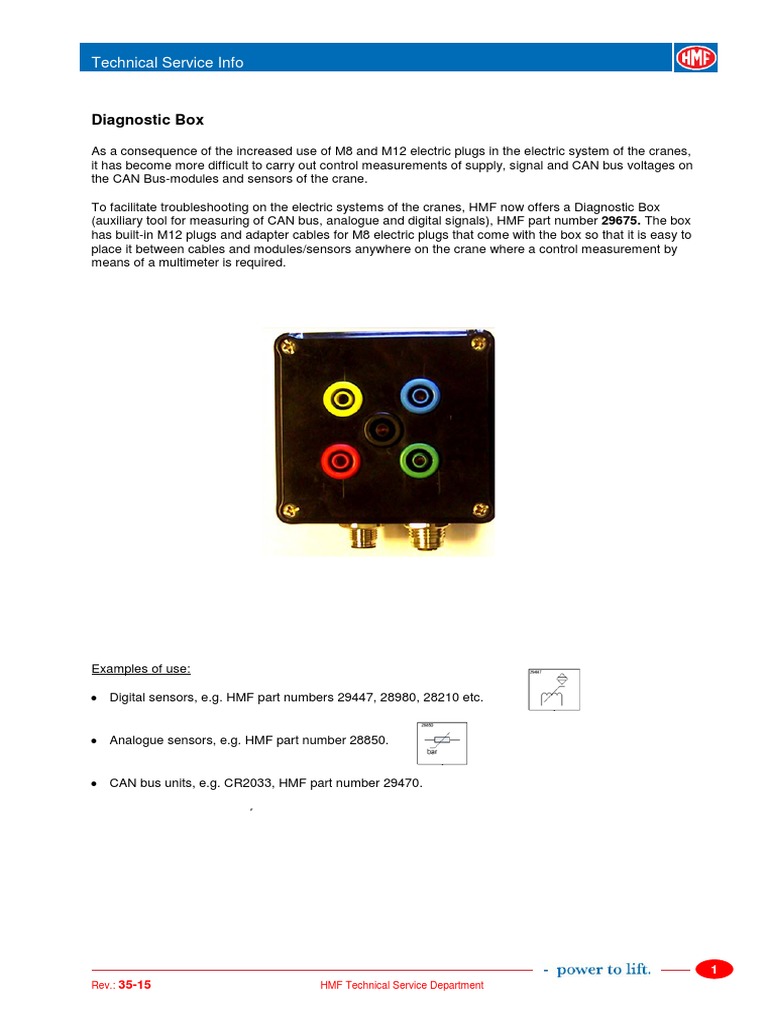 Diagnostic Box Simplifies Crane System Testing | PDF
