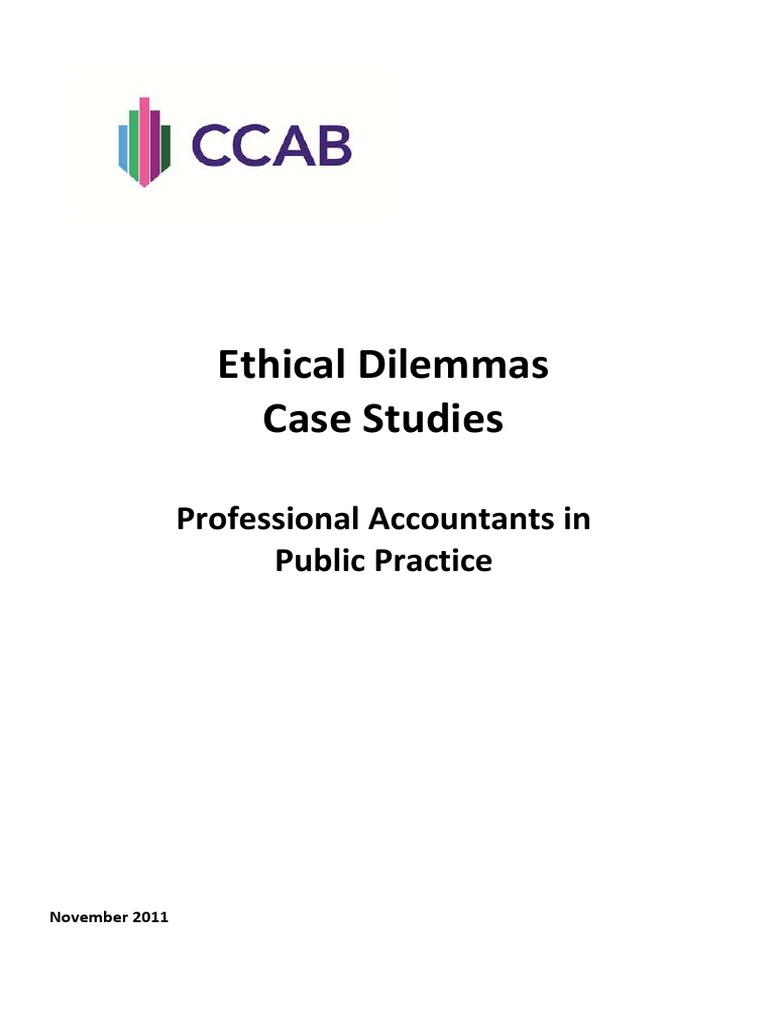 Ethical Dilemmas Case Studies Profession | PDF | Confidentiality | Audit
