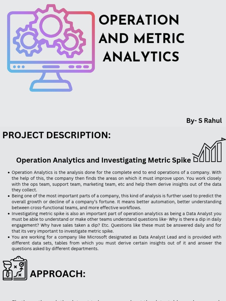 Operation and Metric Analytics: By-S Rahul | PDF