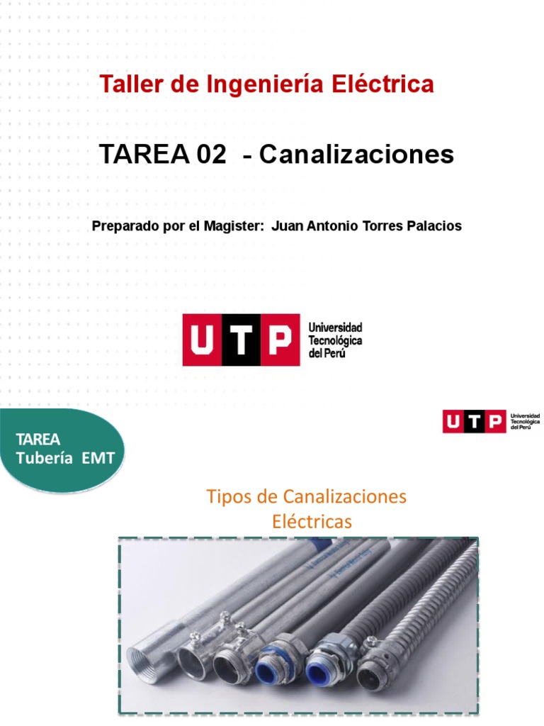 Tarea 02 - Tuberia-Emt | PDF | Tubería (transporte de fluidos) | Conductor electrico