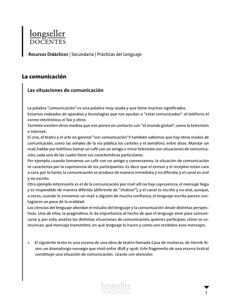 La Comunicación Pdf Comunicación Comunicación Humana