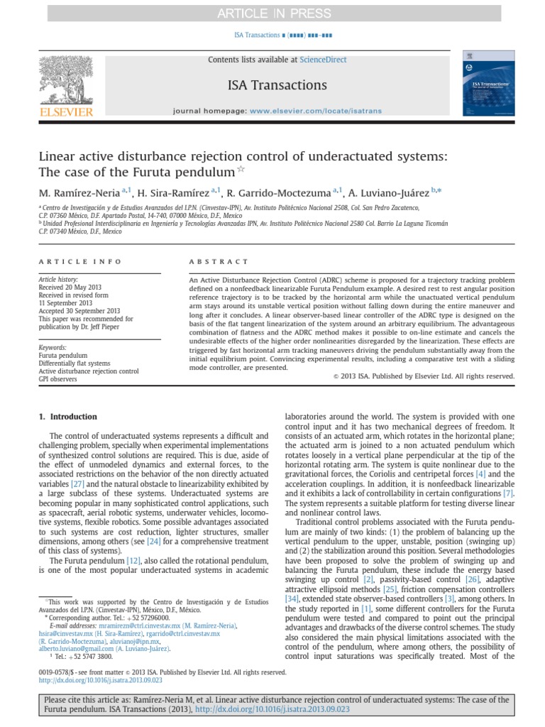 Article 23 | PDF | Control Theory | Nonlinear System