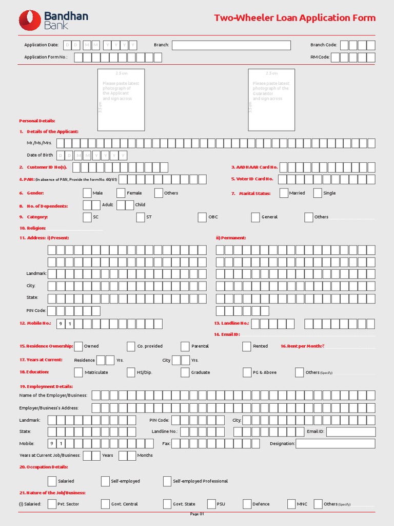 Application Form Two | PDF | Loans | Banks