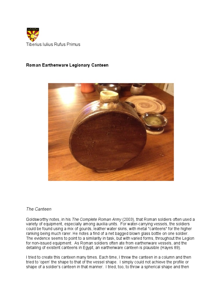Documentation For KQ AnS Roman Canteen | PDF | Pottery | Ceramics