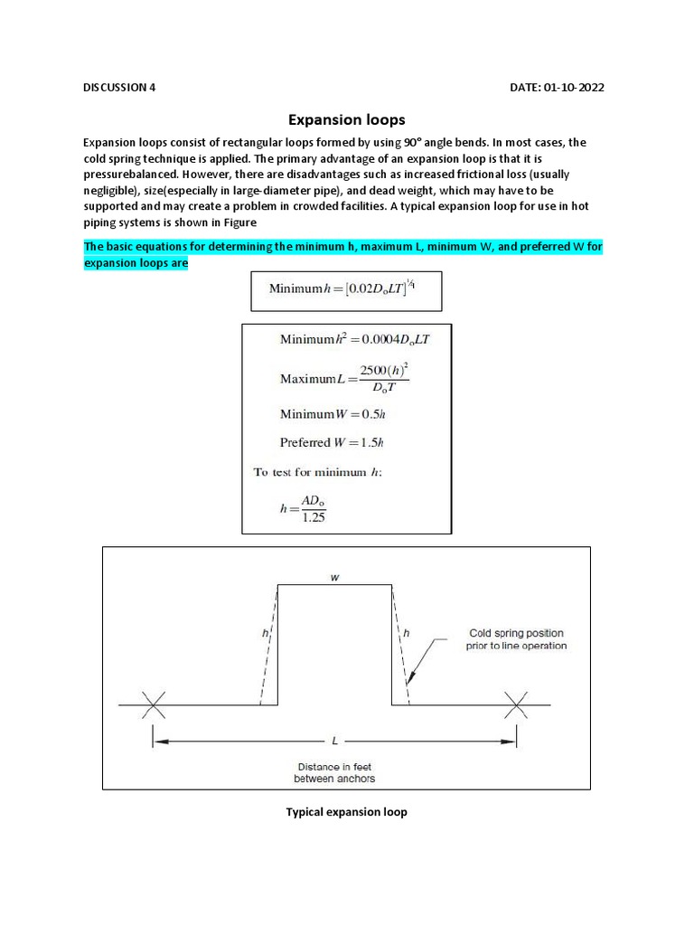 Expansion Loop Calculation 1665103990 | PDF | Pipe (Fluid Conveyance ...