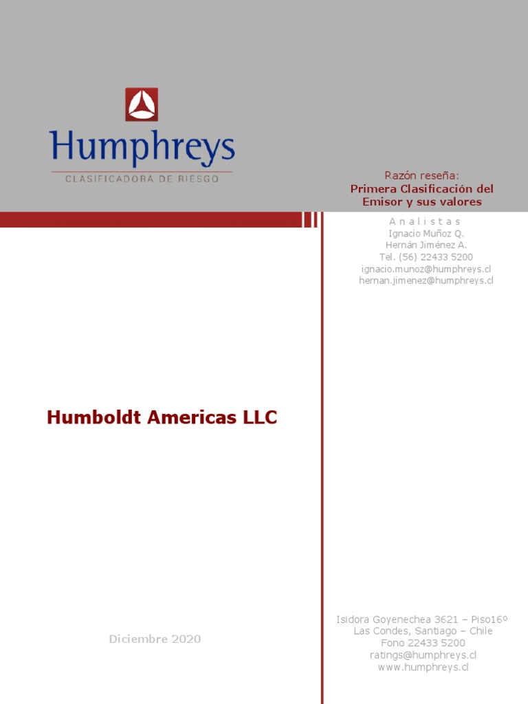 Clasificación AAA de Bonos de Humboldt | PDF | America latina | Chile
