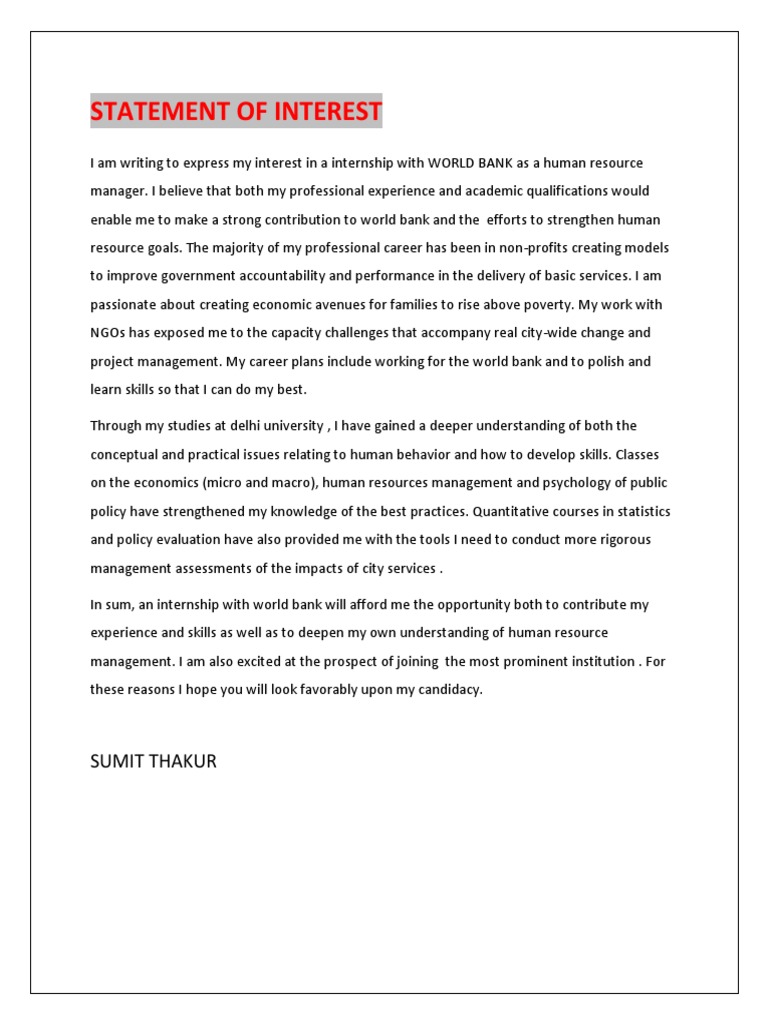 Statement of Interest | PDF
