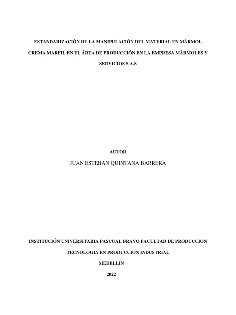 Proyecto de Grado Final - Juan Esteban Quintana Barrera | PDF | Información