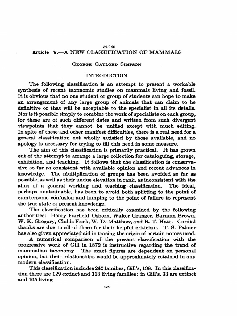New Mammal Classification Guide | PDF | Taxonomy (Biology) | Mammals