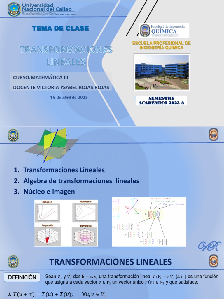 Transformaciones Lineales | PDF