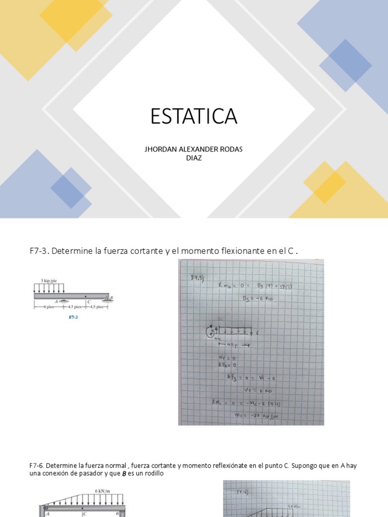 ESTATICA Actividad | PDF