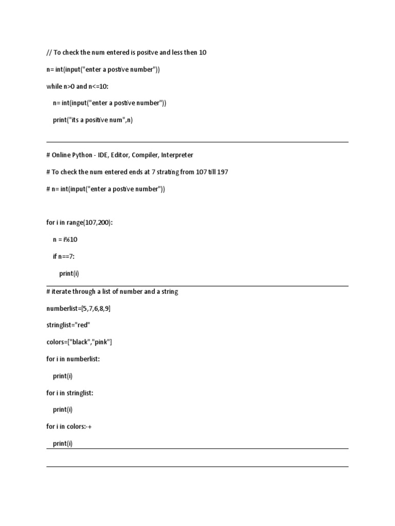Python Code Practice | PDF | Computer Science | Software Development