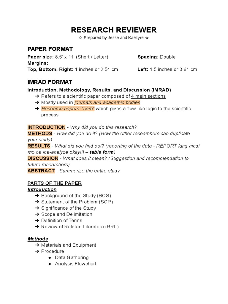 Writing an Effective RRL in IMRAD Format | PDF | Statistics ...