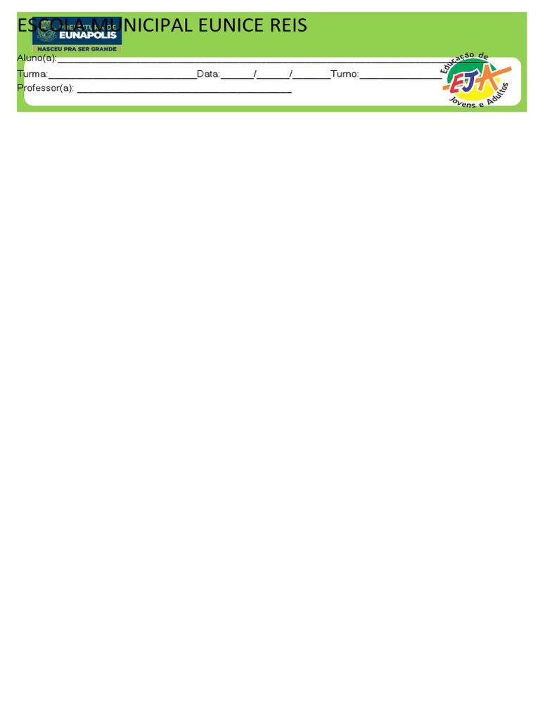 Cabeçario Modelo Vazio | PDF