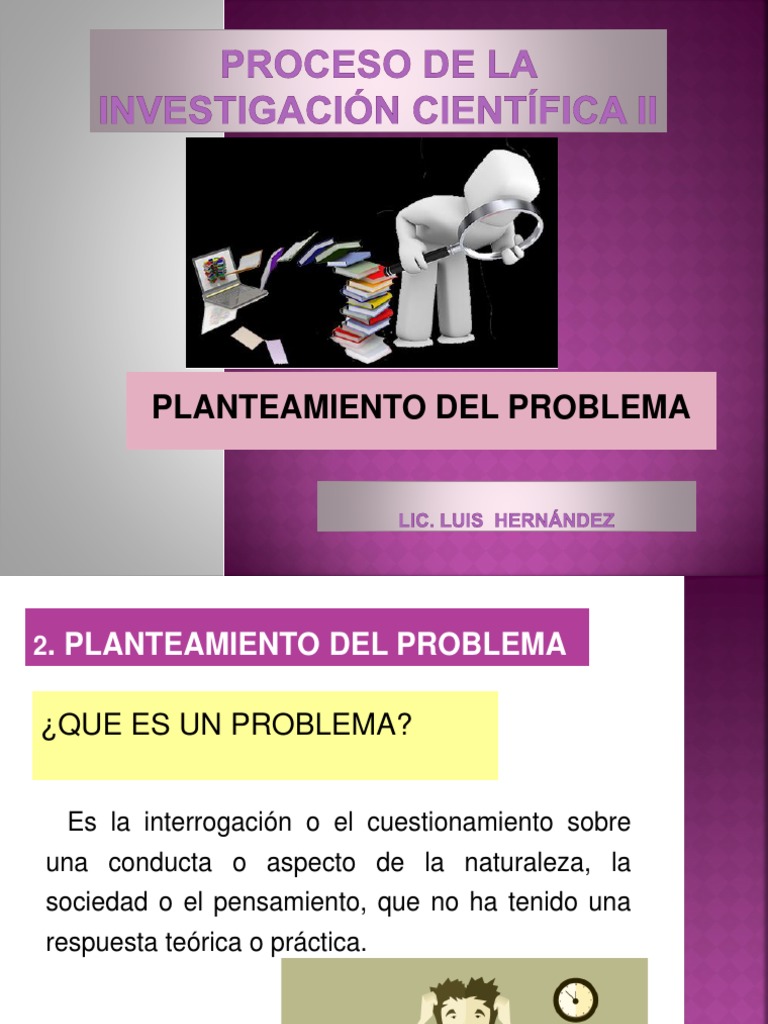 Proceso de La Investigación, II, Planteamiento Del Problema | PDF ...