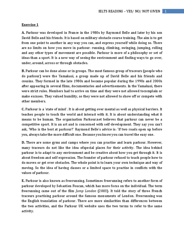 Yes-No-Not Given | PDF