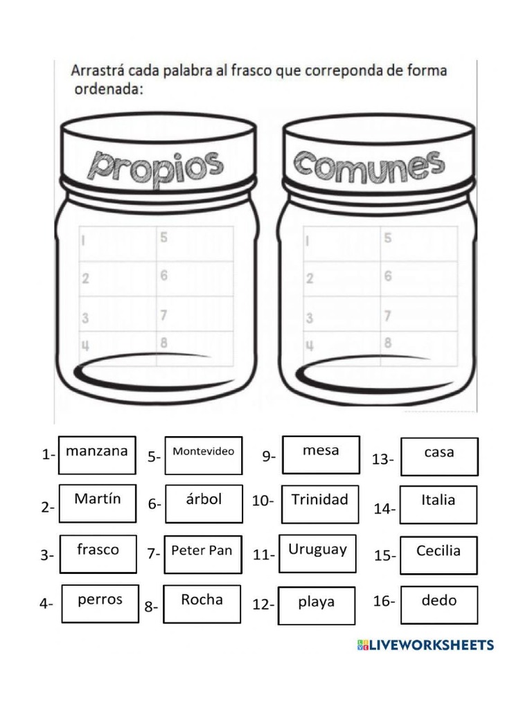 act sustantivos propios y comunes | PDF