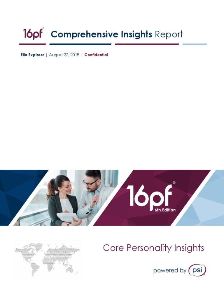16pf 6th-Edition Comprehensive-Insights-Report Ella SAMPLE | Download ...