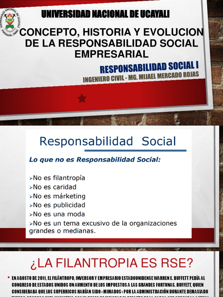 Unidad - I - QUE ES RSE Y EVOLUCION RSE | PDF | Responsabilidad social ...