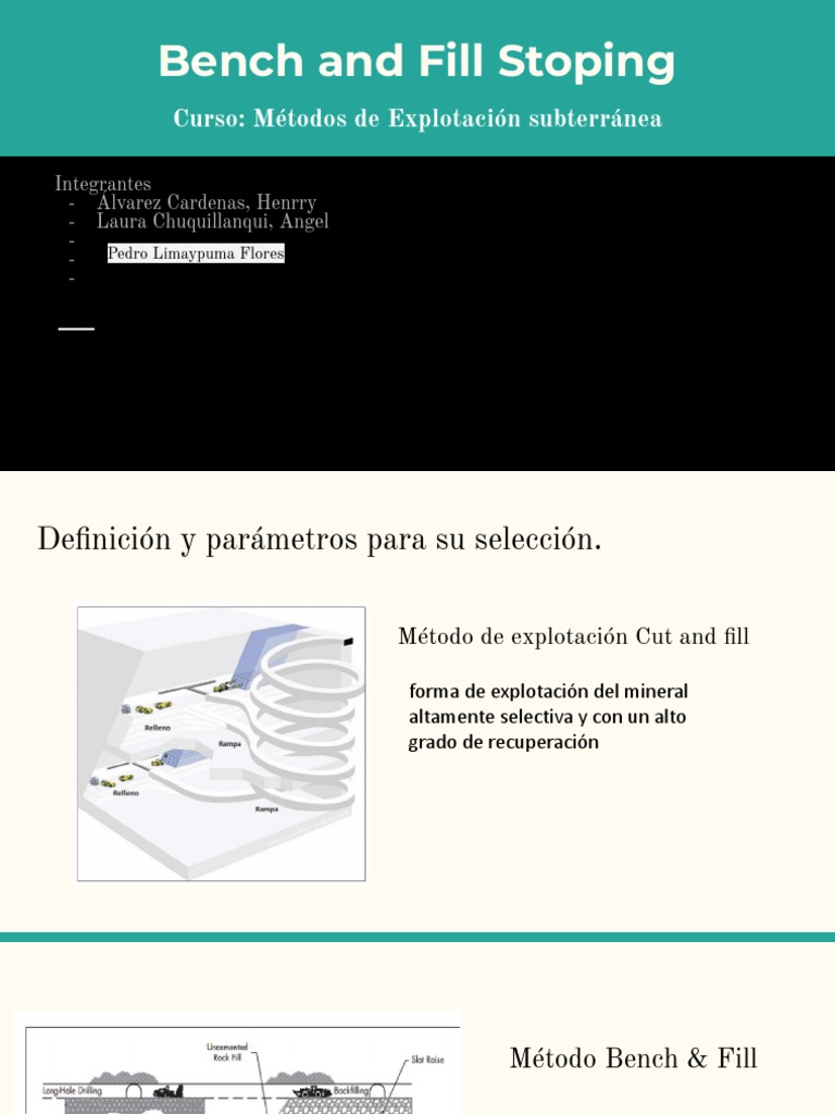 Bench and Fill Stoping | PDF | Minería | Perforación