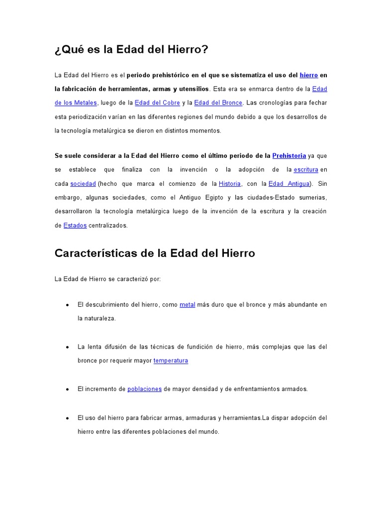 Edad Del Hierro | PDF