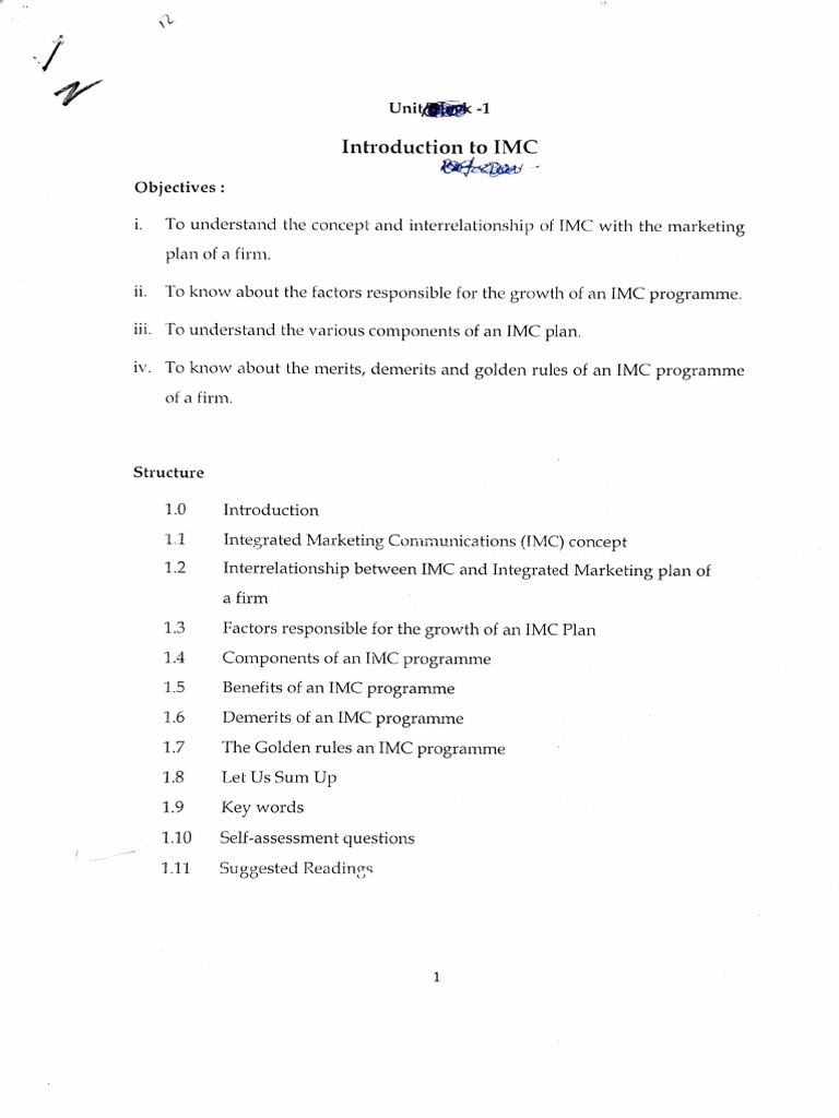 IMC Assignment | PDF