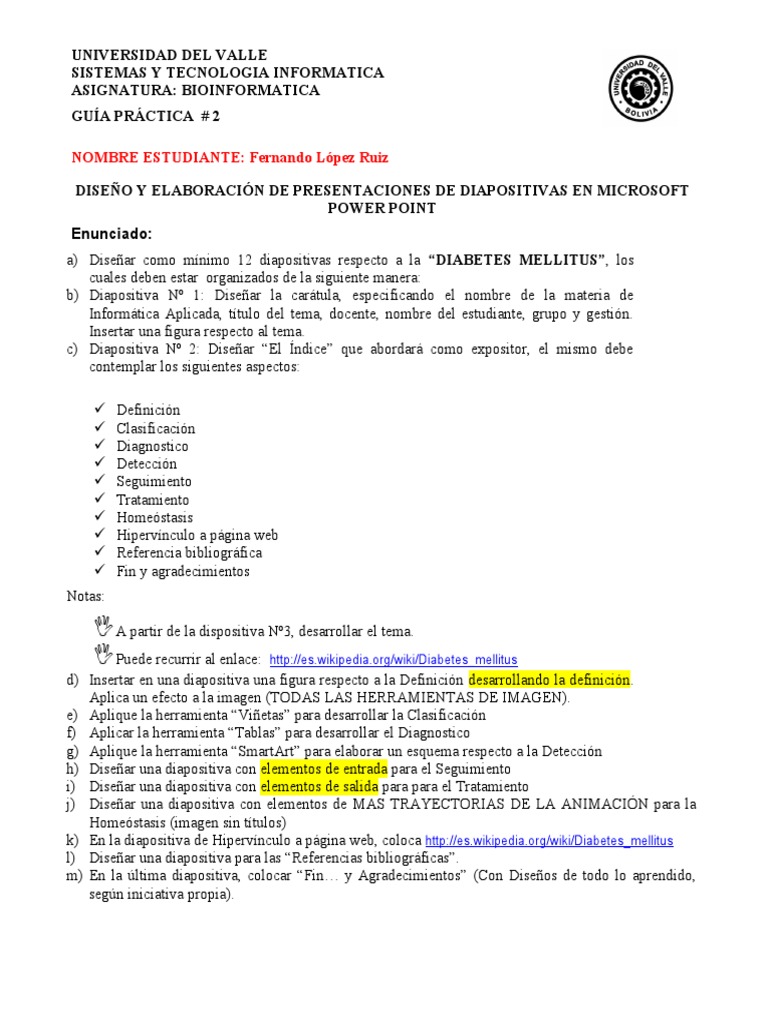 NOMBRE ESTUDIANTE: Fernando López Ruiz | PDF | Microsoft PowerPoint | Diseño