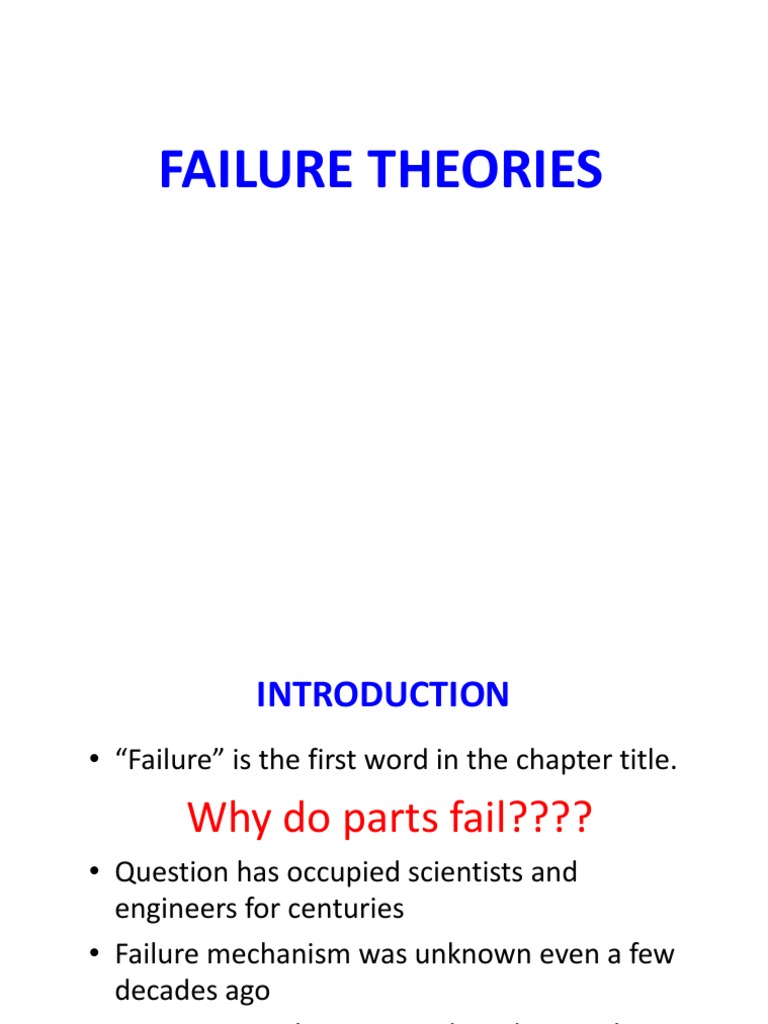 L3 - Failure Theories | PDF | Strength Of Materials | Stress (Mechanics)