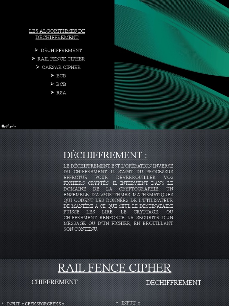 Les Algorithmes de Déchiffrement: Déchiffrement Rail Fence Cipher ...