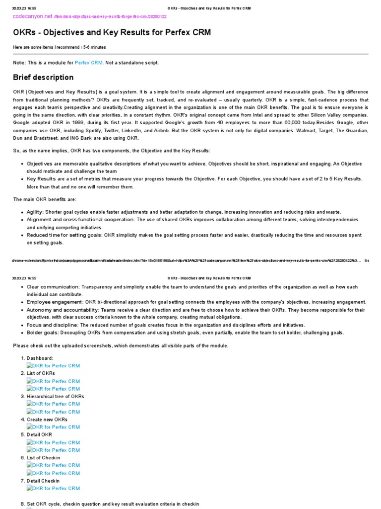 Okrs Objectives And Key Results Pdf Business