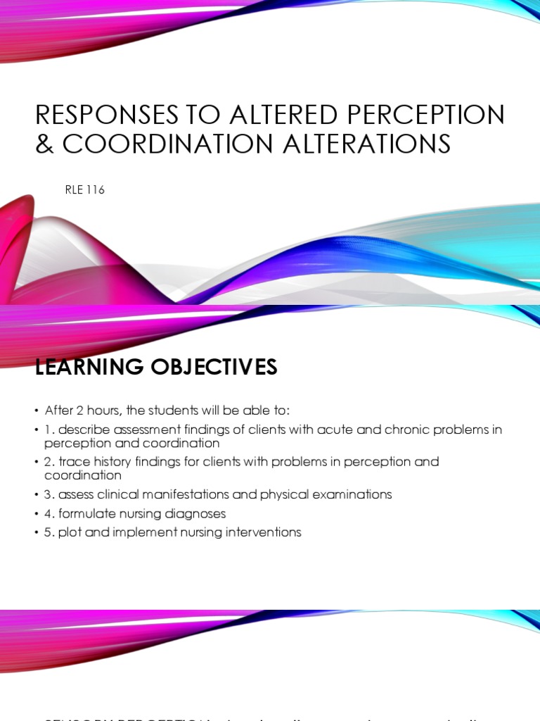 Nursing Care for Perception Alterations | PDF