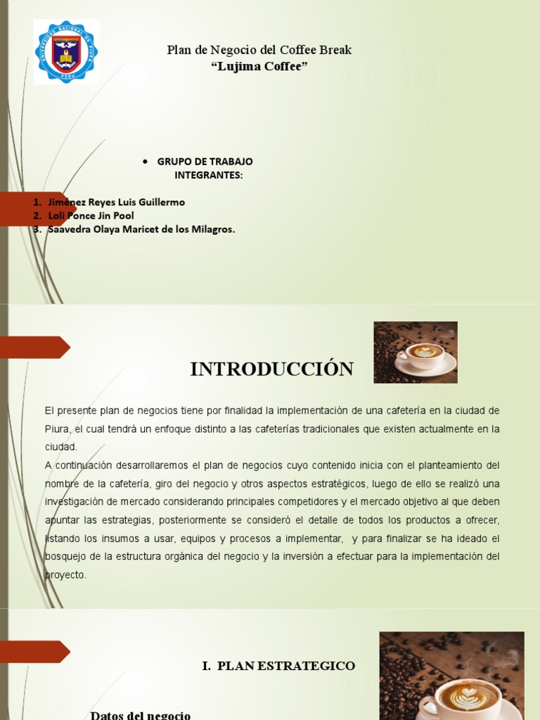 Plan de Negocio Del Coffee Break | PDF