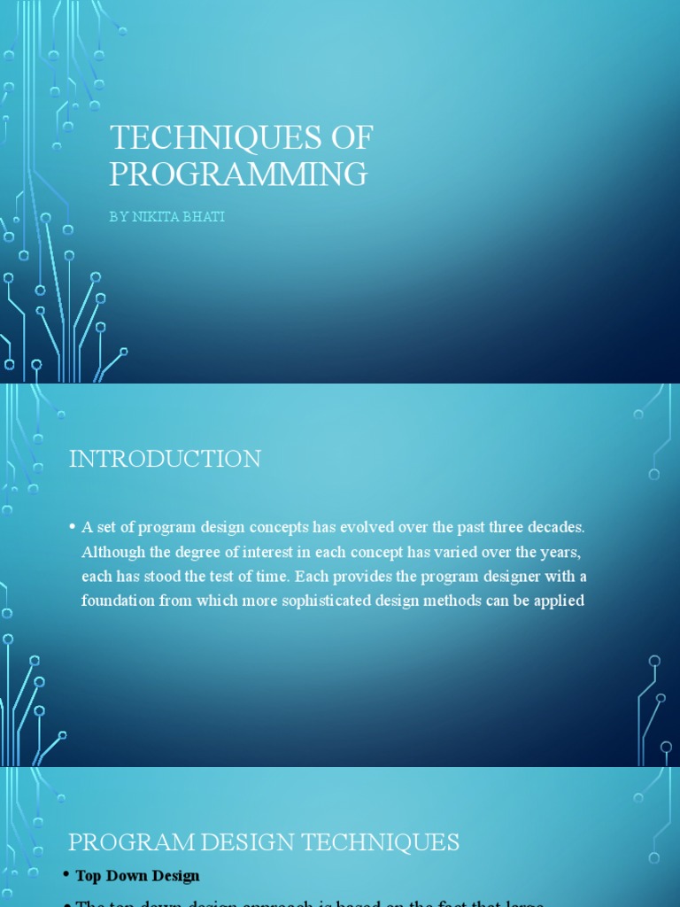 Techniques Of Programming Fs1 Pdf Computer Program Programming 