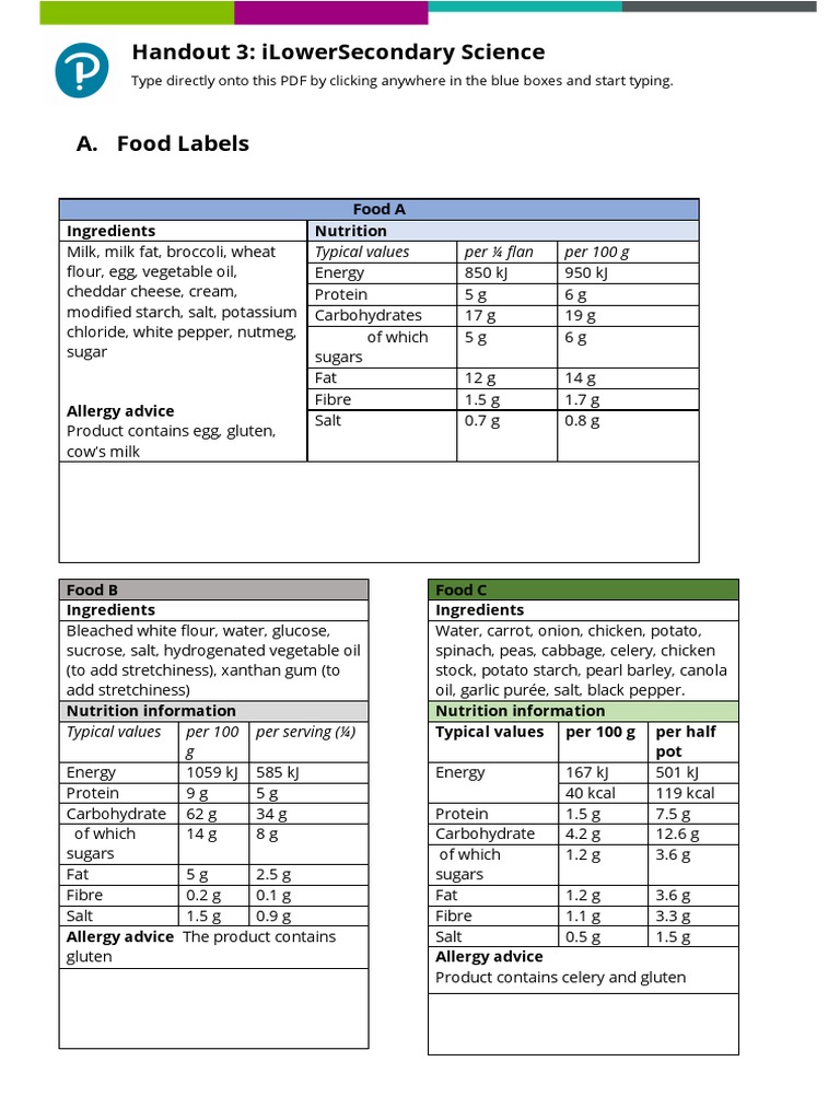 Handout 3 iLowerSecondary Science | PDF | Carbohydrates | Foods
