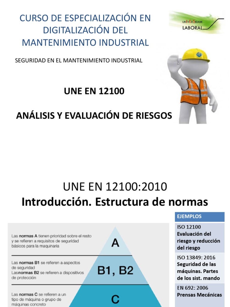 Une en 12100 Análisis y Evaluación de Riesgos | PDF