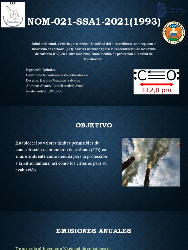 Nom 021 Ssa1 2021 (1993) | PDF | Dióxido de carbono | Monóxido de carbono