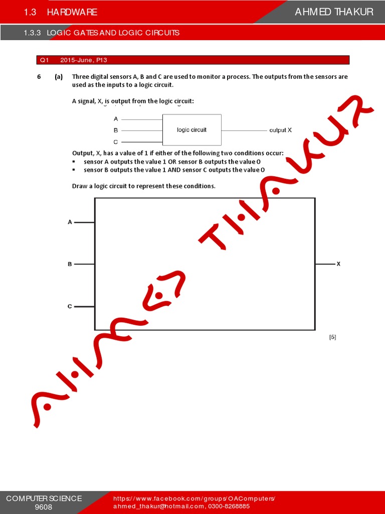 1.3.3 Logic Gates and Logic Circuits | PDF