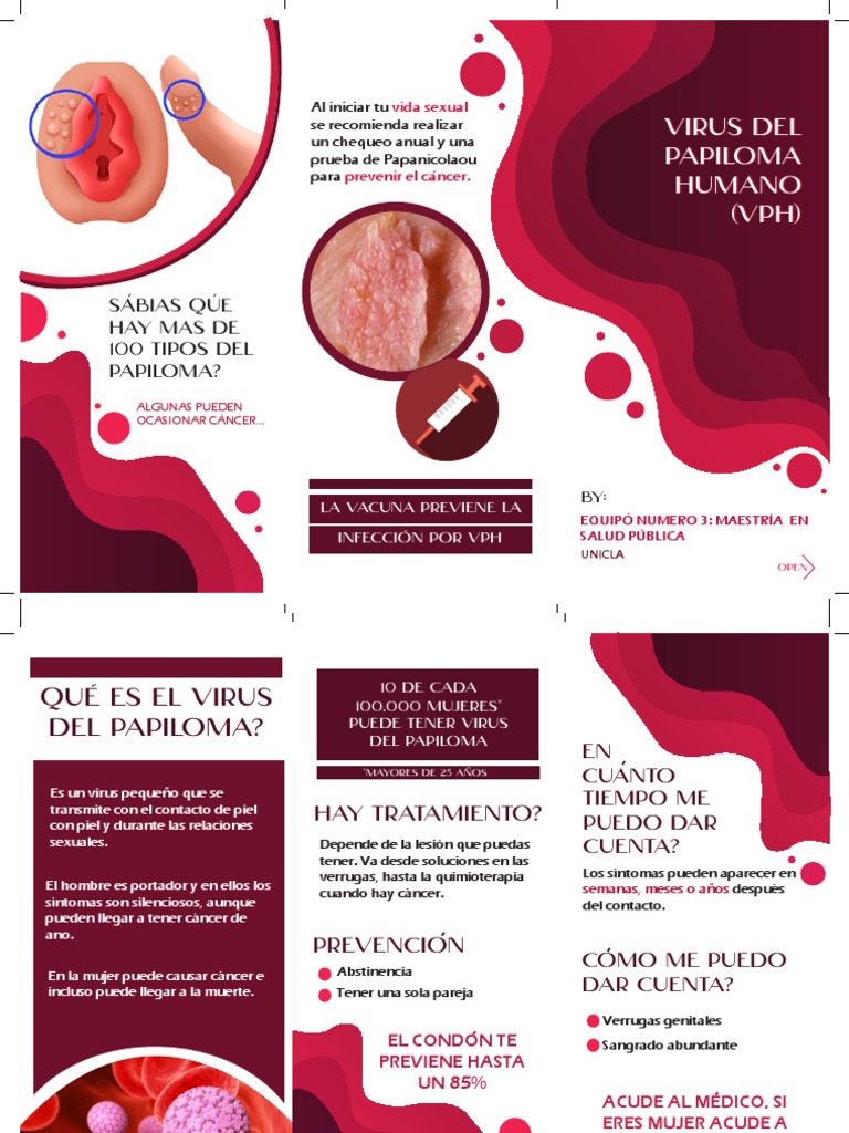 Triptico VPH Proyecto Educativo Feb 2023 | PDF | Virología | Microbiología