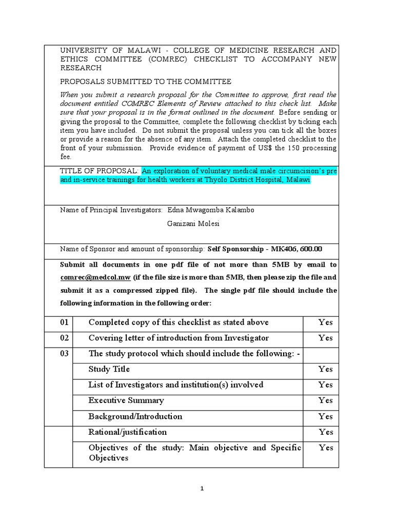 Revised Proposal - BHM 32923 | PDF