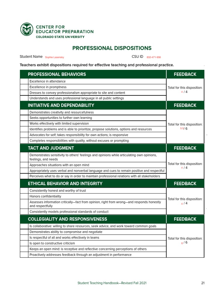 Pd Student Teaching Pdf Teachers Learning