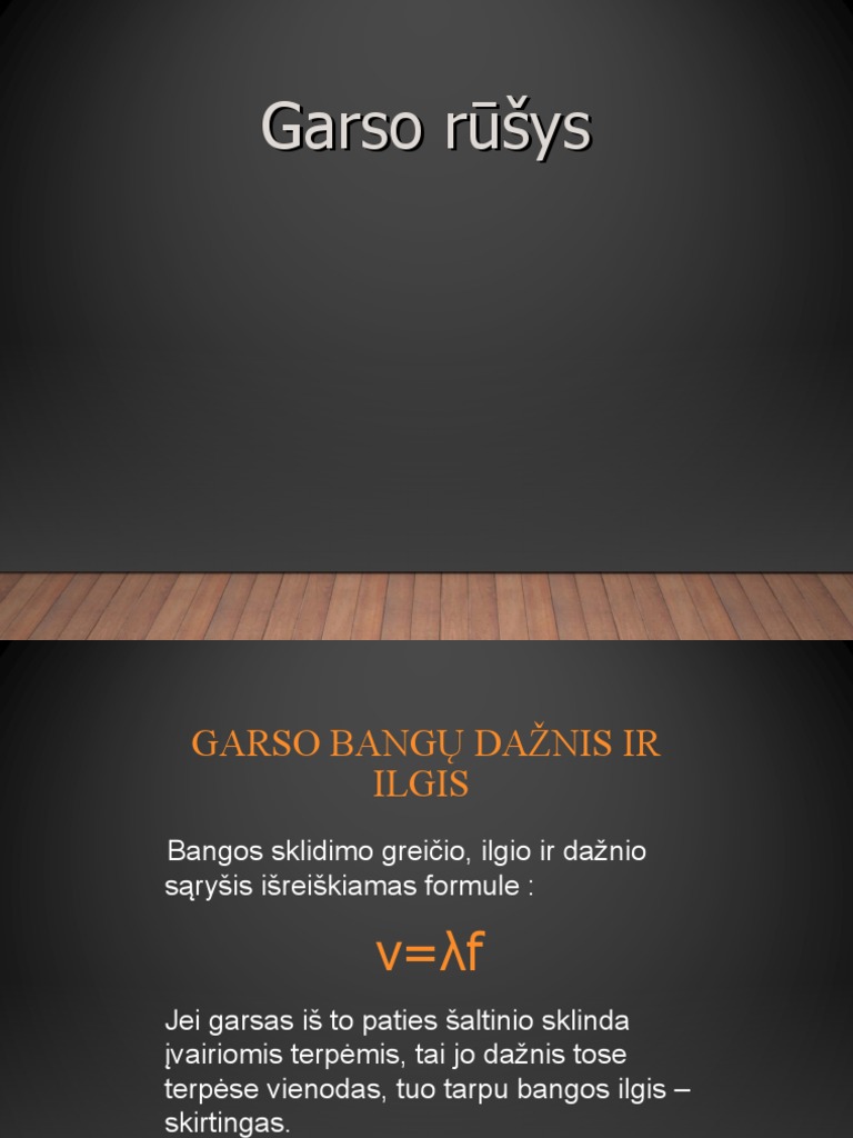 Garso Rūšys | PDF