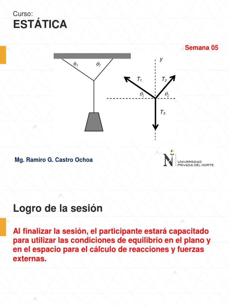UG - Estática - Semana 05 - Ciclo 2019 02 | PDF | Fuerza | Ciencias fisicas