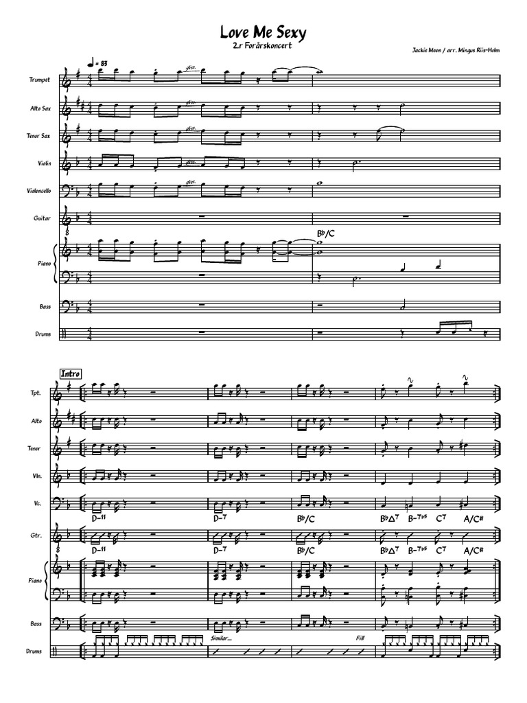 Love Me Sexy Arr Pdf Classical Music Groups Music Production