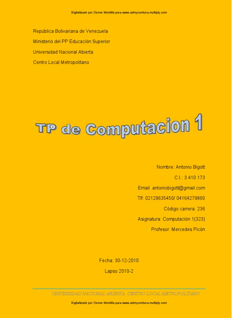 Modelo TP Computacion I 323 PASCAL | PDF | Algoritmos | Lenguaje de programación