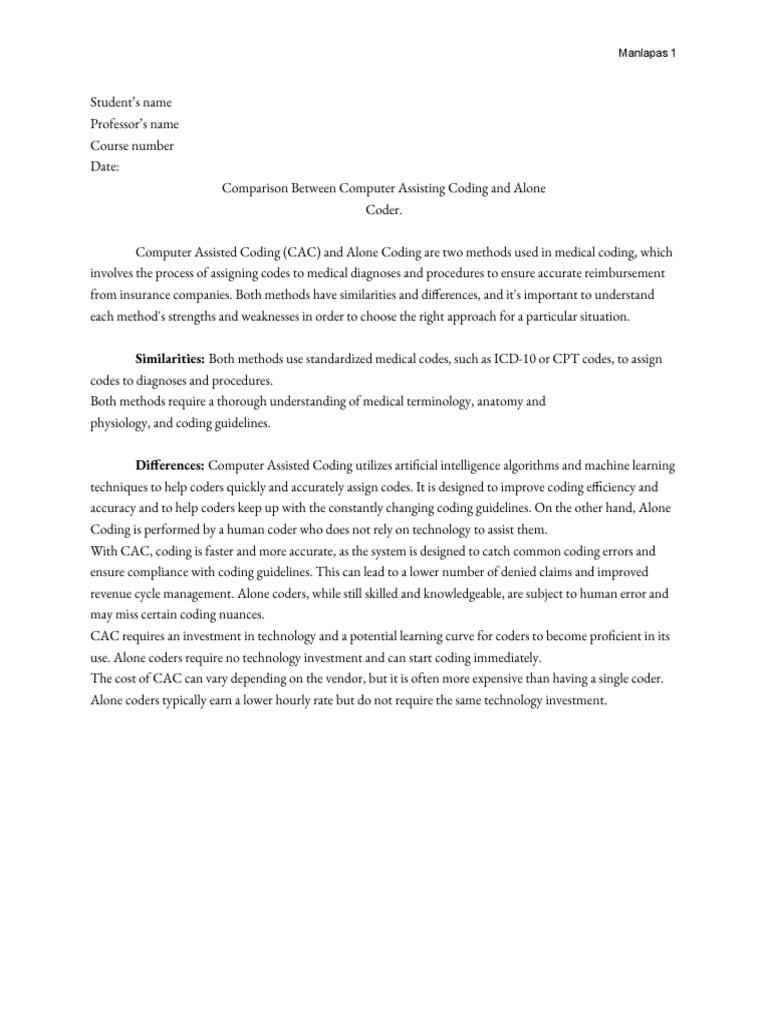 Comparison Between Computer Assisting Coding And Alone Coder Pdf Computer Programming